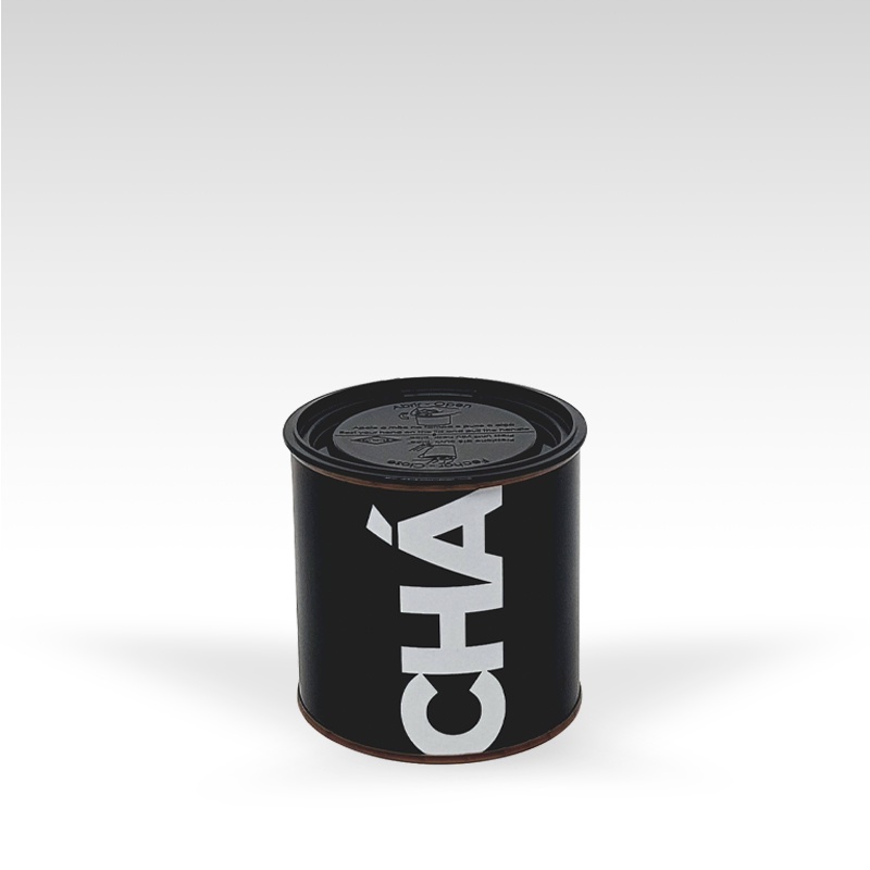Lata Chá Preta Vertical 9,9 x 10,0cm porta mantimento | Shopee Brasil