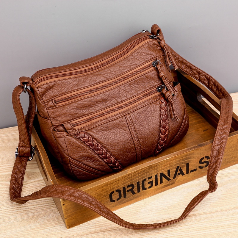 Bolsa Tiracolo Feminina De Couro Flexível Para Mulheres 2021 | Shopee ...
