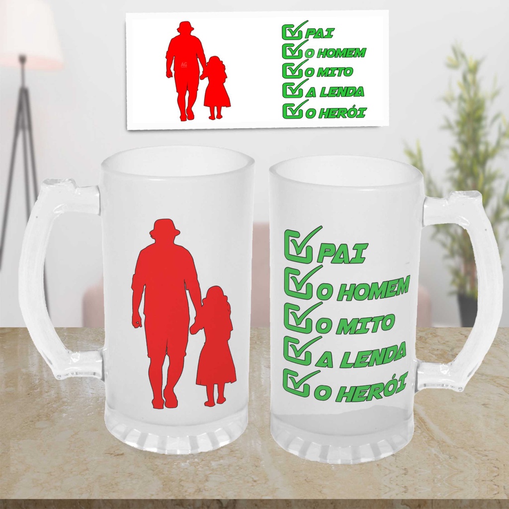 Caneca Chopp Cerveja Vidro Jateado Presente Personalizado | Shopee Brasil