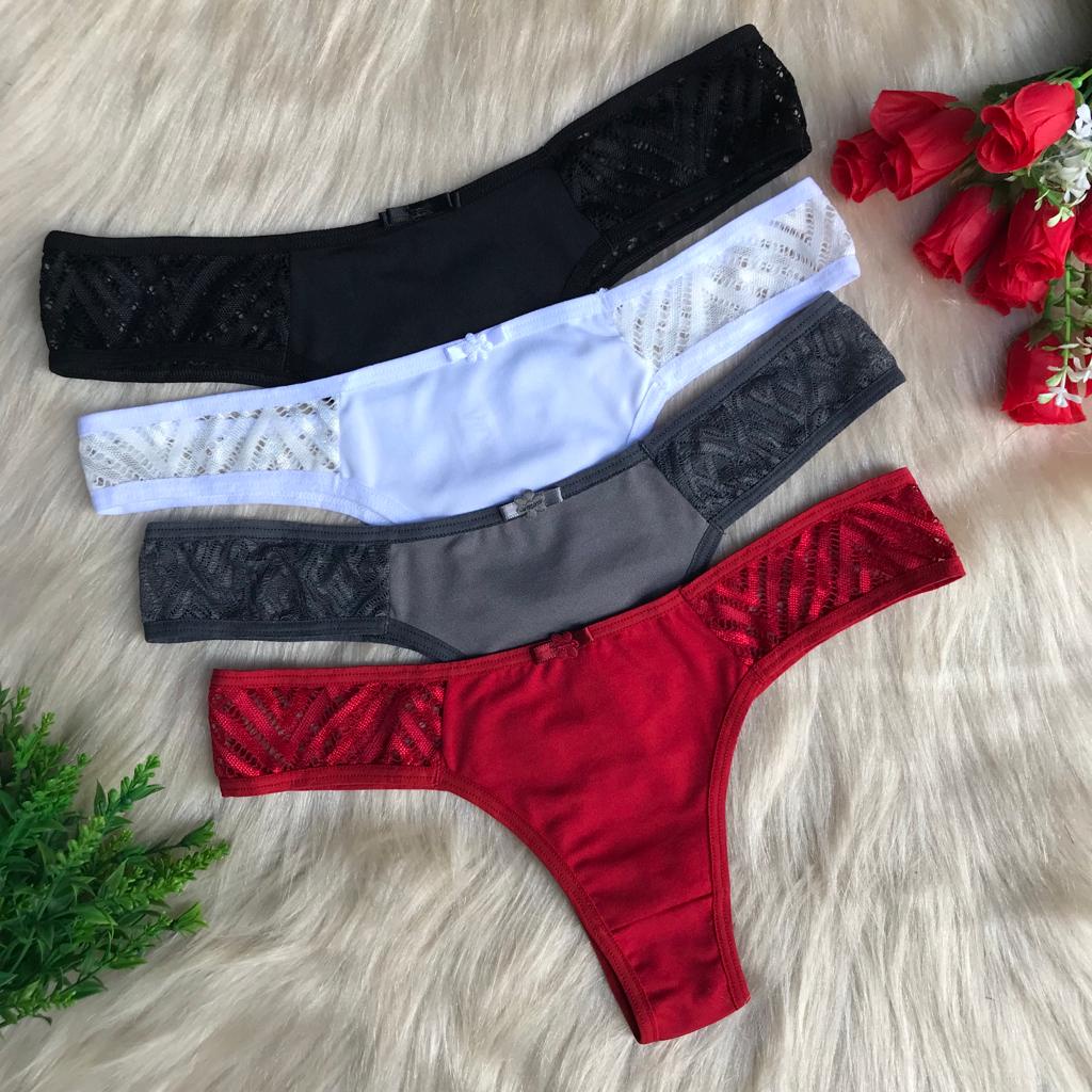 5 Calcinhas Tanga Fio Dental Calcinha Sexy Vida Store Lingerie Feminina