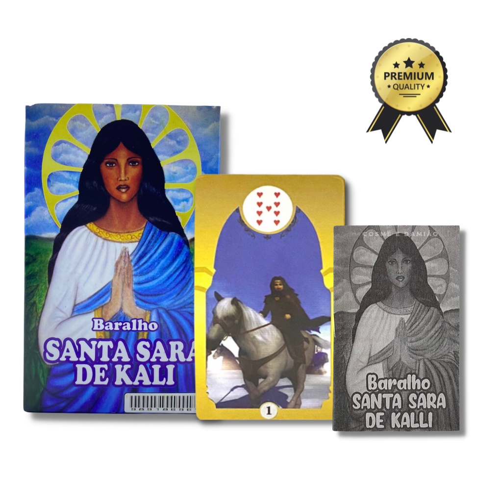 Baralho Tarot Santa Sara De Kali Tarot Lenormand Com 36 Cartas Manual Shopee Brasil