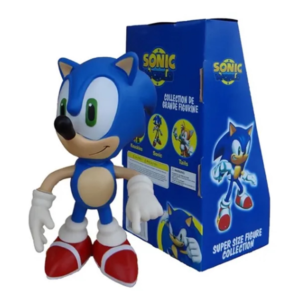 Boneco Sonic Azul 25cm Action Figure Articulado Colecionável Jogo Sega ...