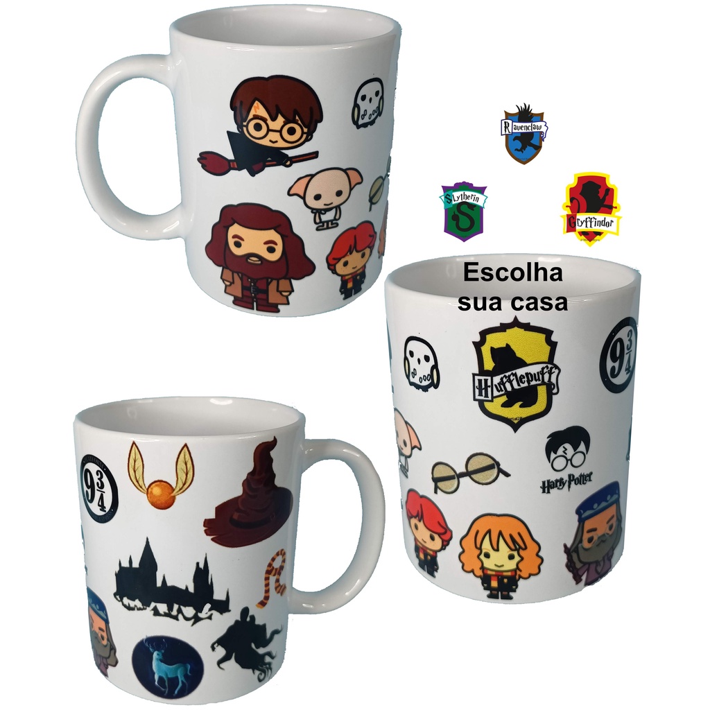 Caneca Harry Potter - Hermione, Rony, Dumbledore, Hagrid, Toby ...