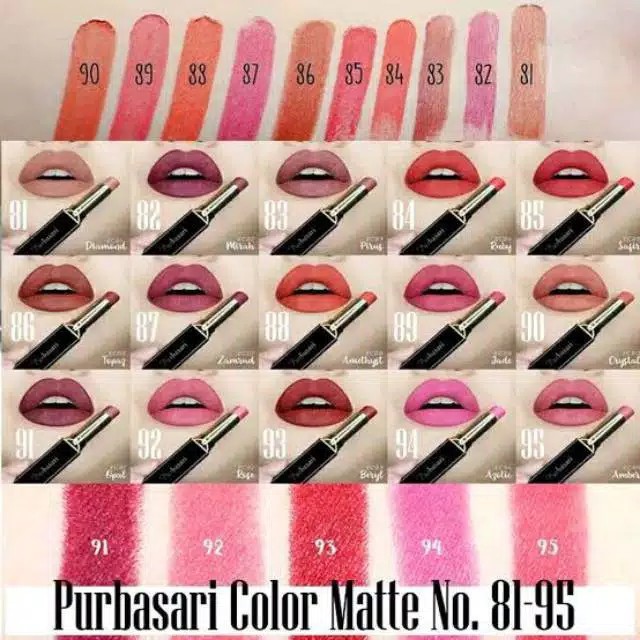 Purbasari Batom Cor Mate (100 % Original) | Shopee Brasil