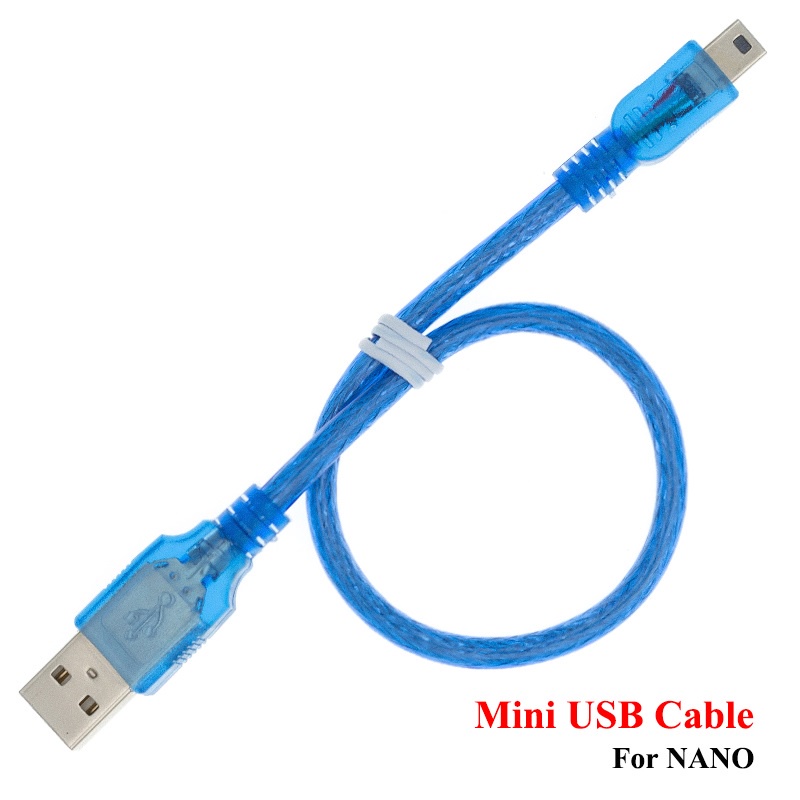 Cabo Usb 2.0 Azul Compativel Com Arduino Nano 30cm | Shopee Brasil