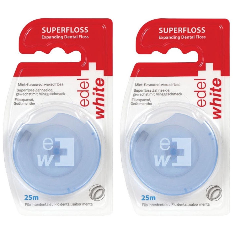 Fio Dental Superfloss Expanding Dental Floss 50m Edel White | Shopee Brasil