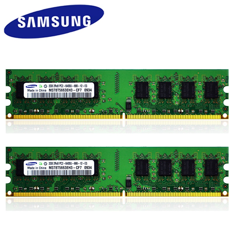 Samsung Memória Desktop DDR2 2GB 667MHZ 800MHZ 2Rx8 PC2-5300U 240 Pinos ...