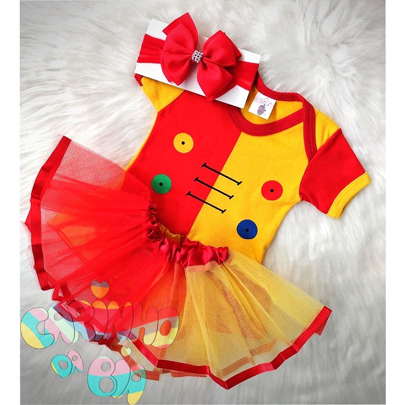 Body mesversário Emília - Sítio do Pica Pau Amarelo | Shopee Brasil