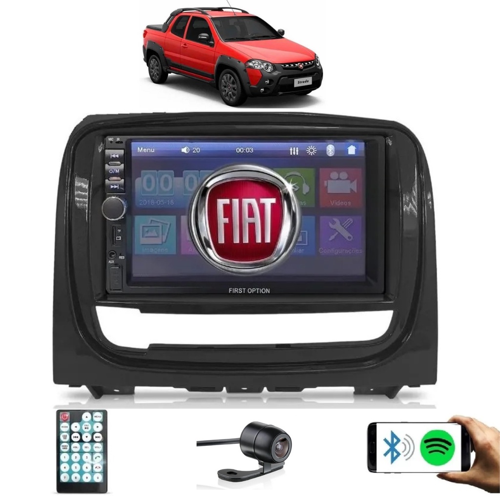 Central Multimidia Strada 2013 2014 2015 2016 2017 2018 2019 Mp5 Espelha Android e Ios Moldura ...