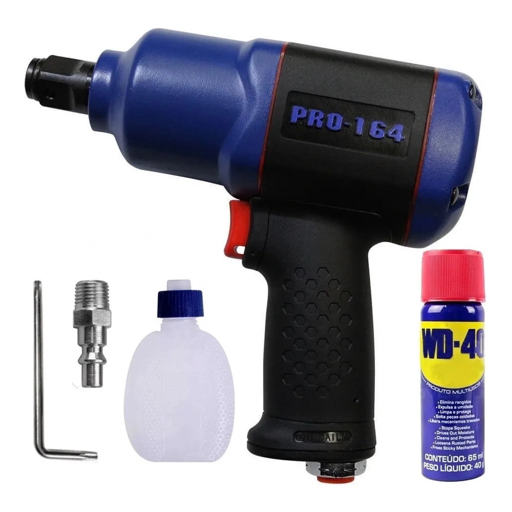 Chave De Impacto Parafusadeira Profissional Com Torque Máximo Reverso ...