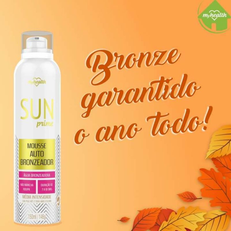 Mousse Autobronzeador Sun Prime 150ml - Média Intensidade Creme Spray ...