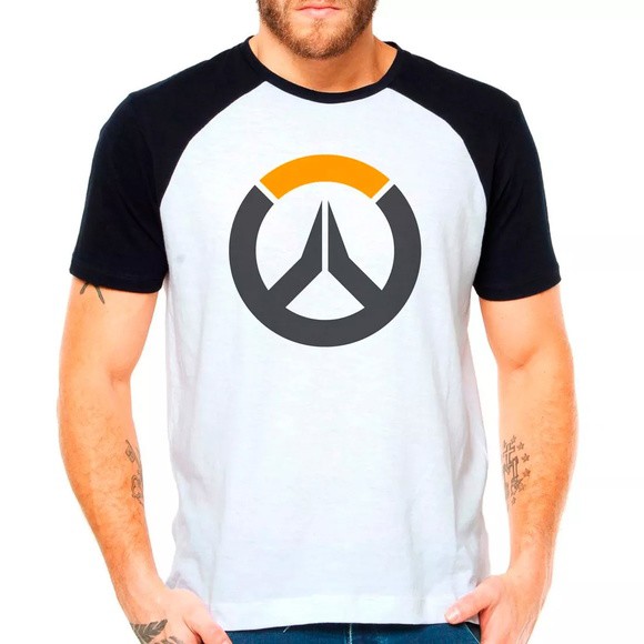 Camiseta Raglan Branca Game Overwatch | Shopee Brasil