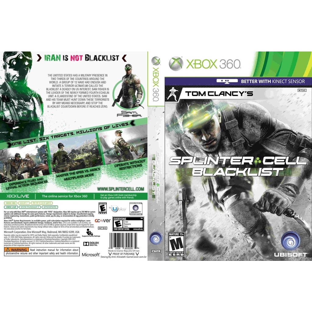 Splinter Cell Blacklist P/ XBOX360 (LTU/LT/JTAG/RGH) | Shopee Brasil