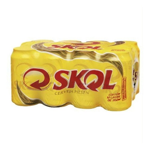 Cerveja Skol Lata - 350ml (pack De 12 Unidades) | Shopee Brasil