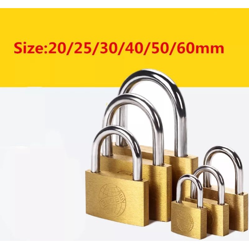Cadeado pequeno e grande 20/25/30/40/50mm | Shopee Brasil