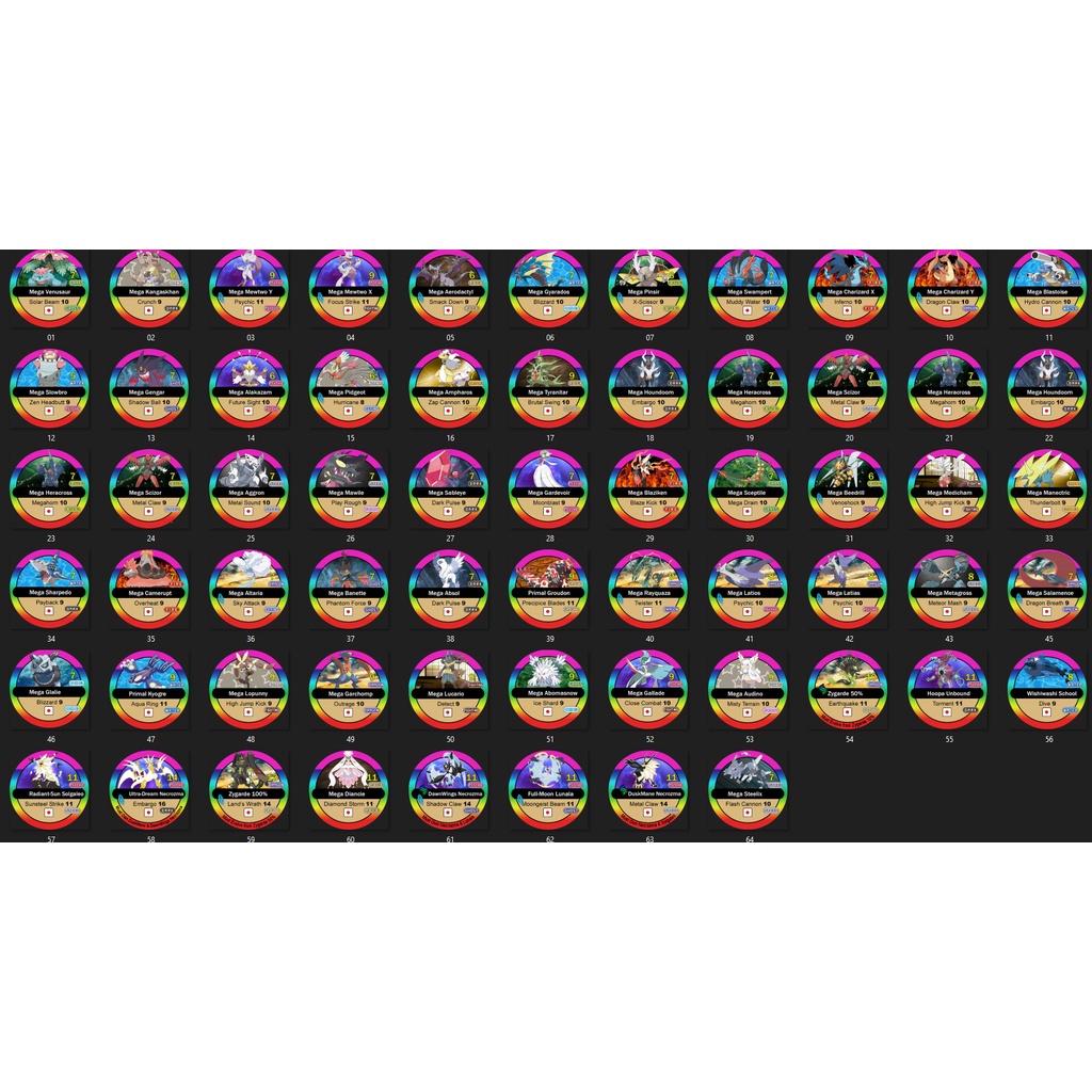 Pokemon Mega - pokemon mestre dos treinadores - chips tazo | Shopee Brasil