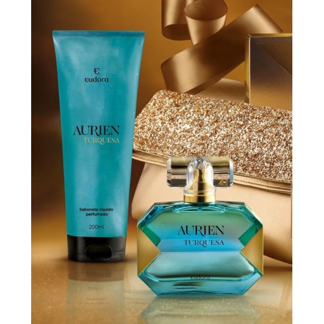 Kit Auren Turquesa Eudora Desodorante Colônia + sabonete líquido ...