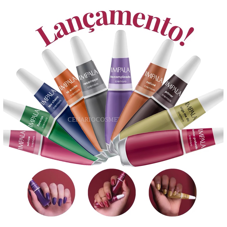 Kit 10 Esmaltes Impala A Cor Da Moda 3 - 7,5ml LANÇAMENTO 2022 | Shopee ...