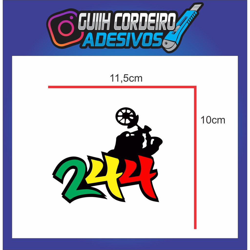 Adesivo 244 - Motos, bicicletas | Shopee Brasil
