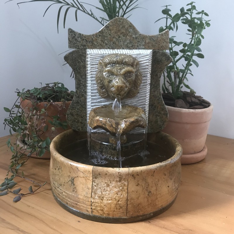 Fonte de Água Leão Rústica Cascata Decorativa Jardim | Shopee Brasil