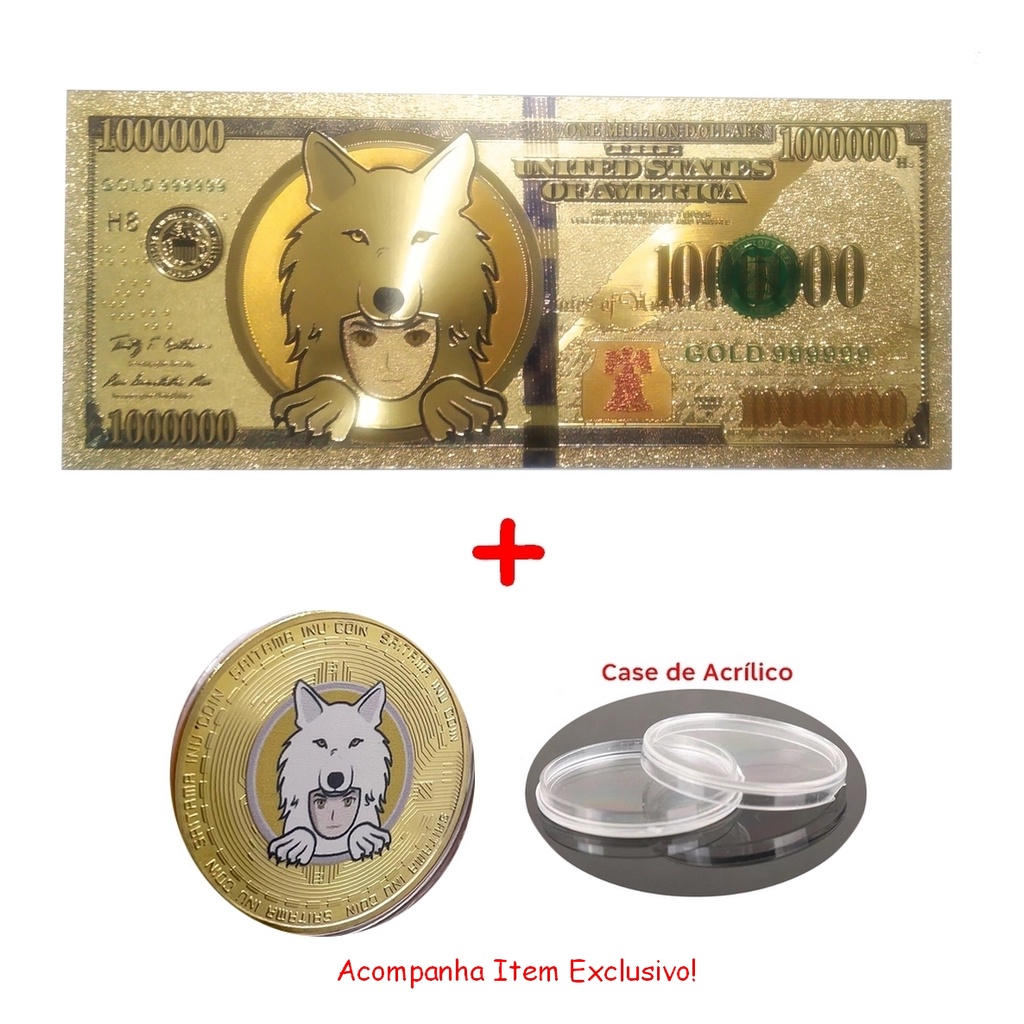 kit Saitama Inu Nota Cédula e Moeda Física Edição Comemorativa ...
