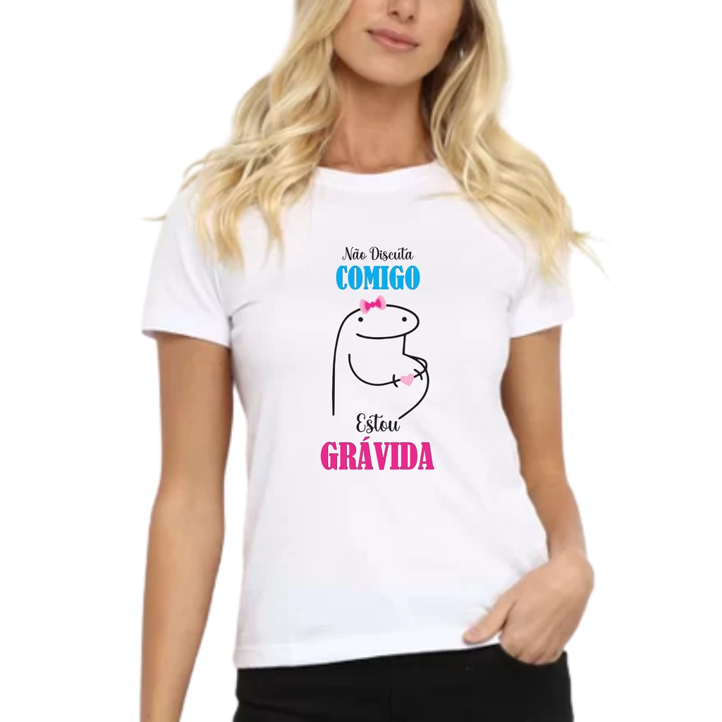 Camiseta Feminina Gravida Meme Flork Bento | Shopee Brasil
