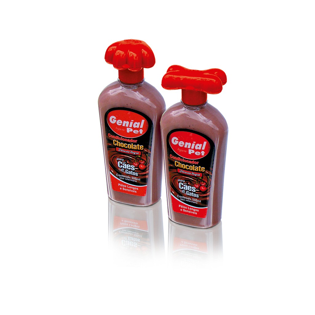 SHAMPOO E CONDICIONADOR CHOCOLATE GENIAL PET 500ML | Shopee Brasil
