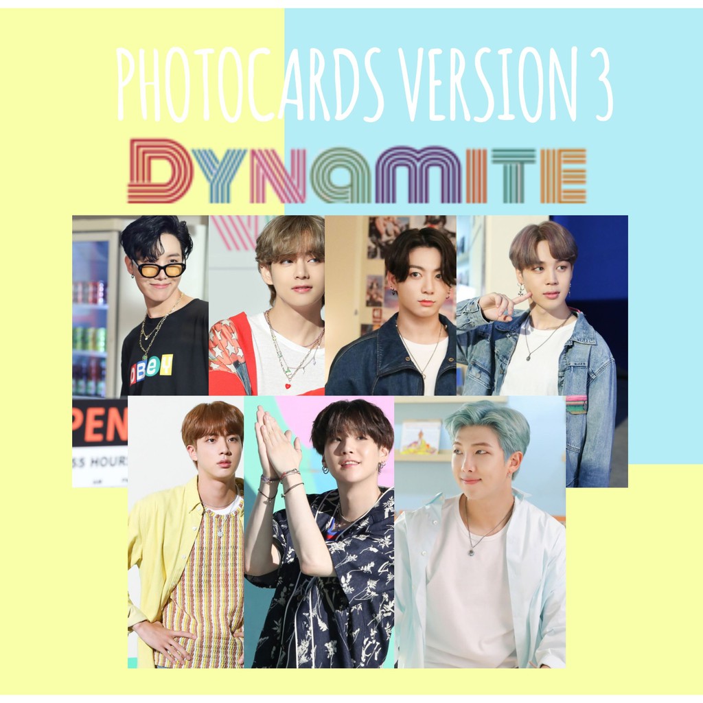 KIT PHOTOCARDS BTS DYNAMITE set 7 cards - Kpop Comeback Photoshoot ...