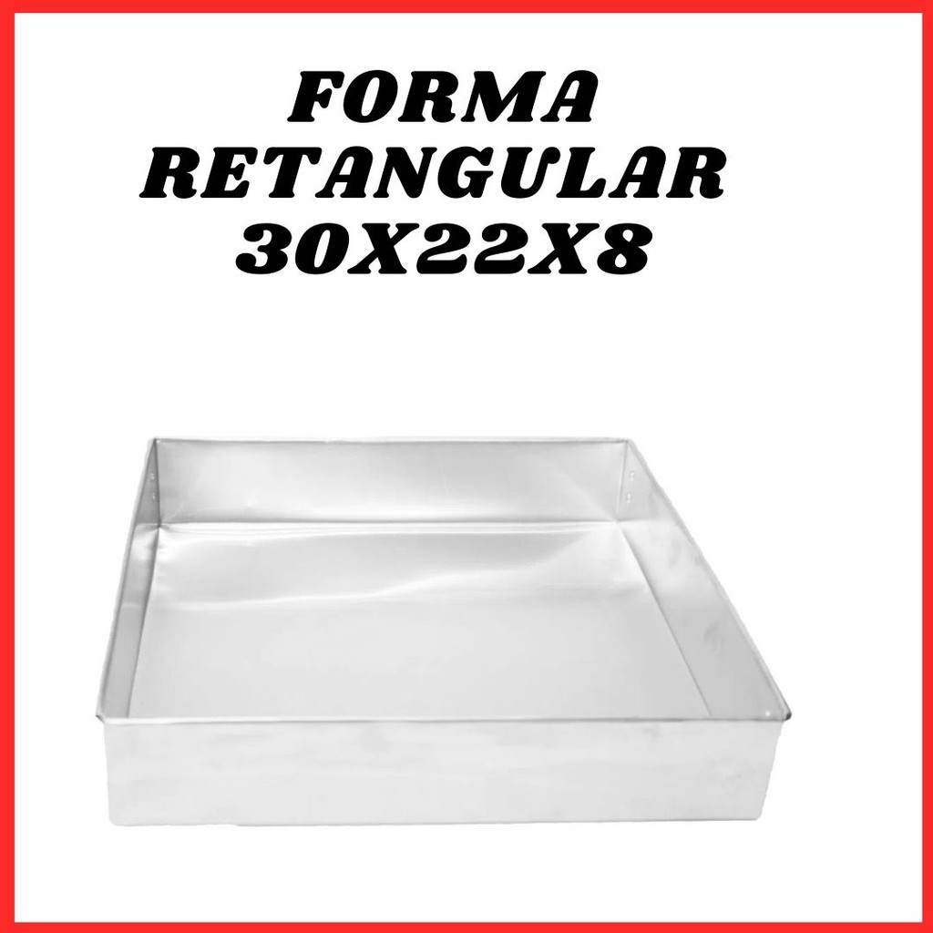 Forma Retangular Para Bolos - 30x22x8 | Shopee Brasil