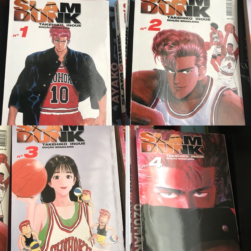 Mangá Slam Dunk - Conrad - Volumes: 1,2,3,4 | Shopee Brasil