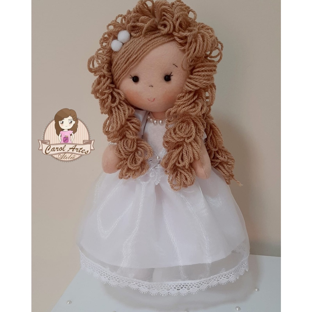 Boneca De Pano Noiva 30cm | Shopee Brasil