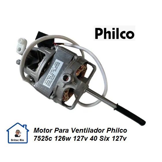 Motor Para Ventilador Philco 7525c 126w 127v 40 Six 127v | Shopee Brasil