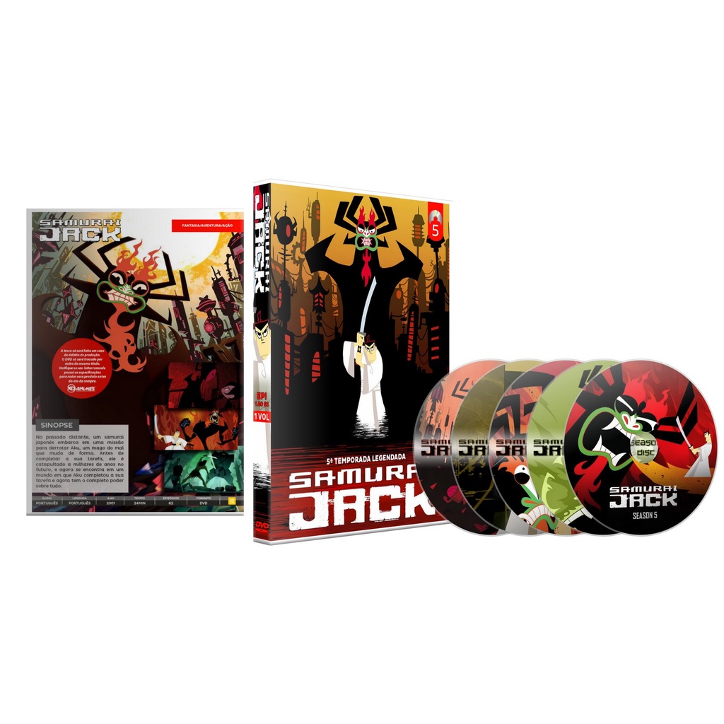 Dvd Samurai Jack Série Completa Dublado 5 Temporadas | Shopee Brasil