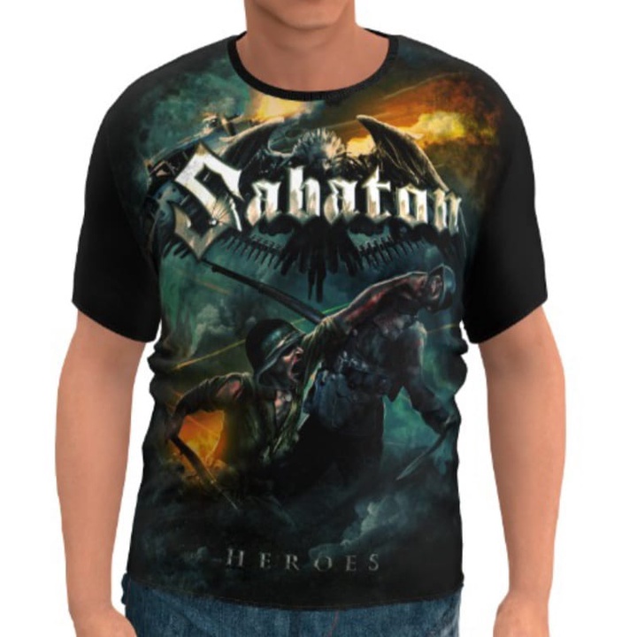 Camiseta Sabaton estampa digital full print camisa rock | Shopee Brasil
