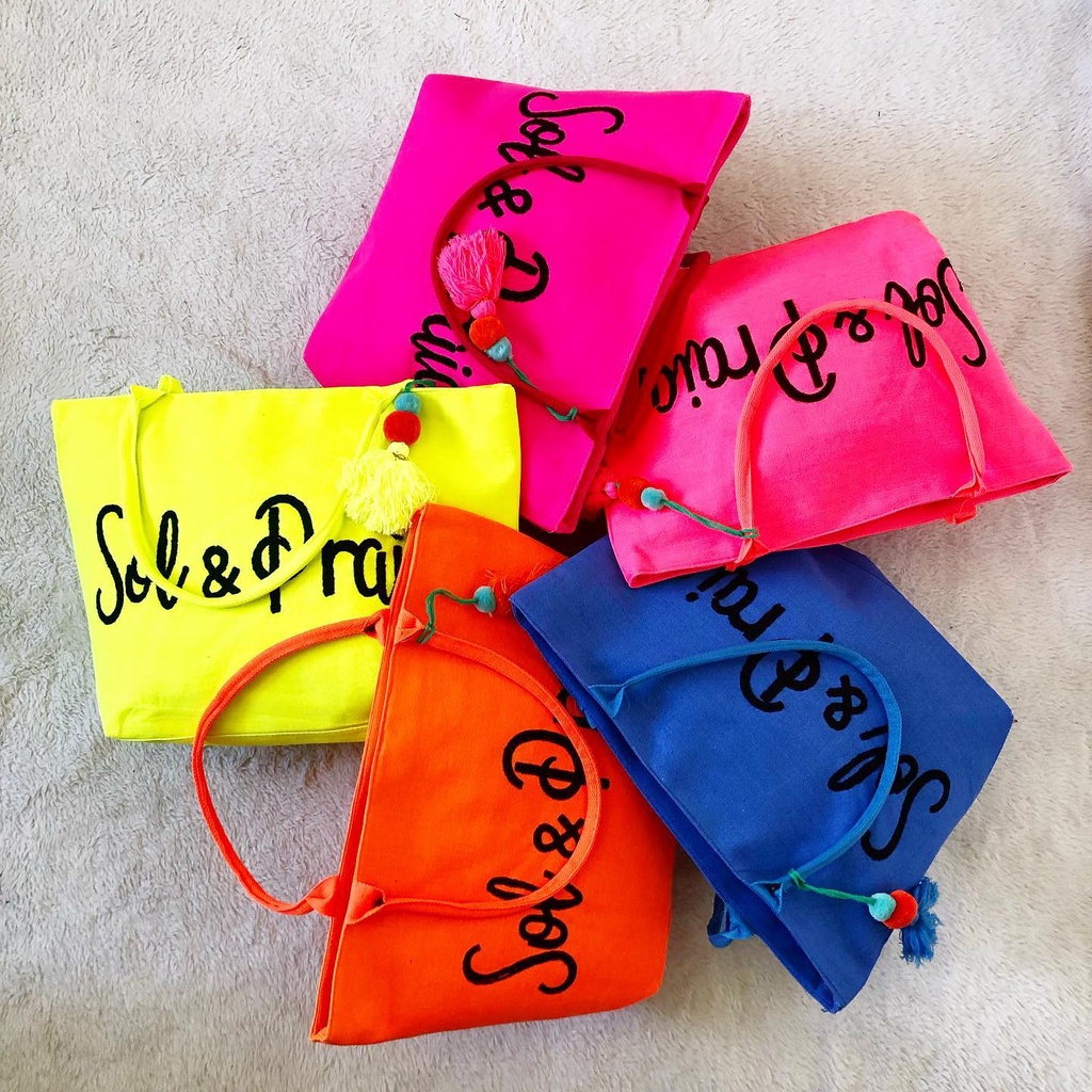 Bolsa De Praia Feminina Grande De Ombro Modelo Tote Ecobag Sol e Praia | Shopee Brasil