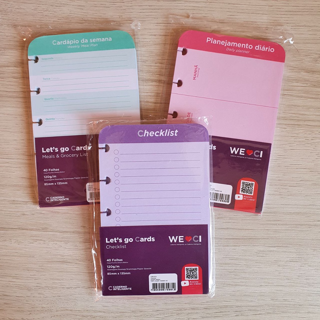 Refil Funcional 120g para Caderno Inteligente | Checklist, Meals ...