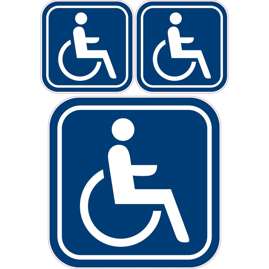 3 adesivos cadeirante PCD PNE Kit carro aplicação externa | Shopee Brasil