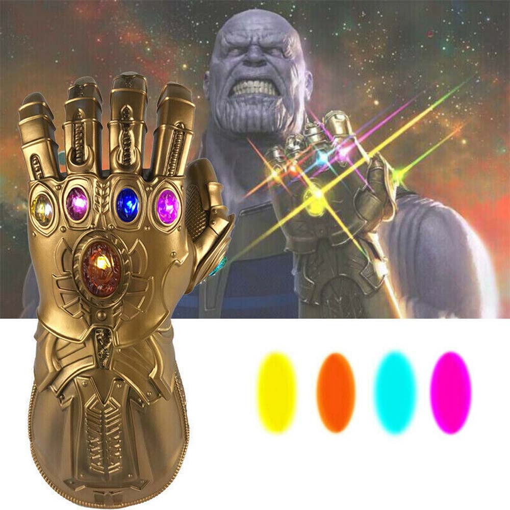 Luvas Kids Thanos Infinity Gauntlet Com Vingadores De Luz LED 4 Cosplay ...