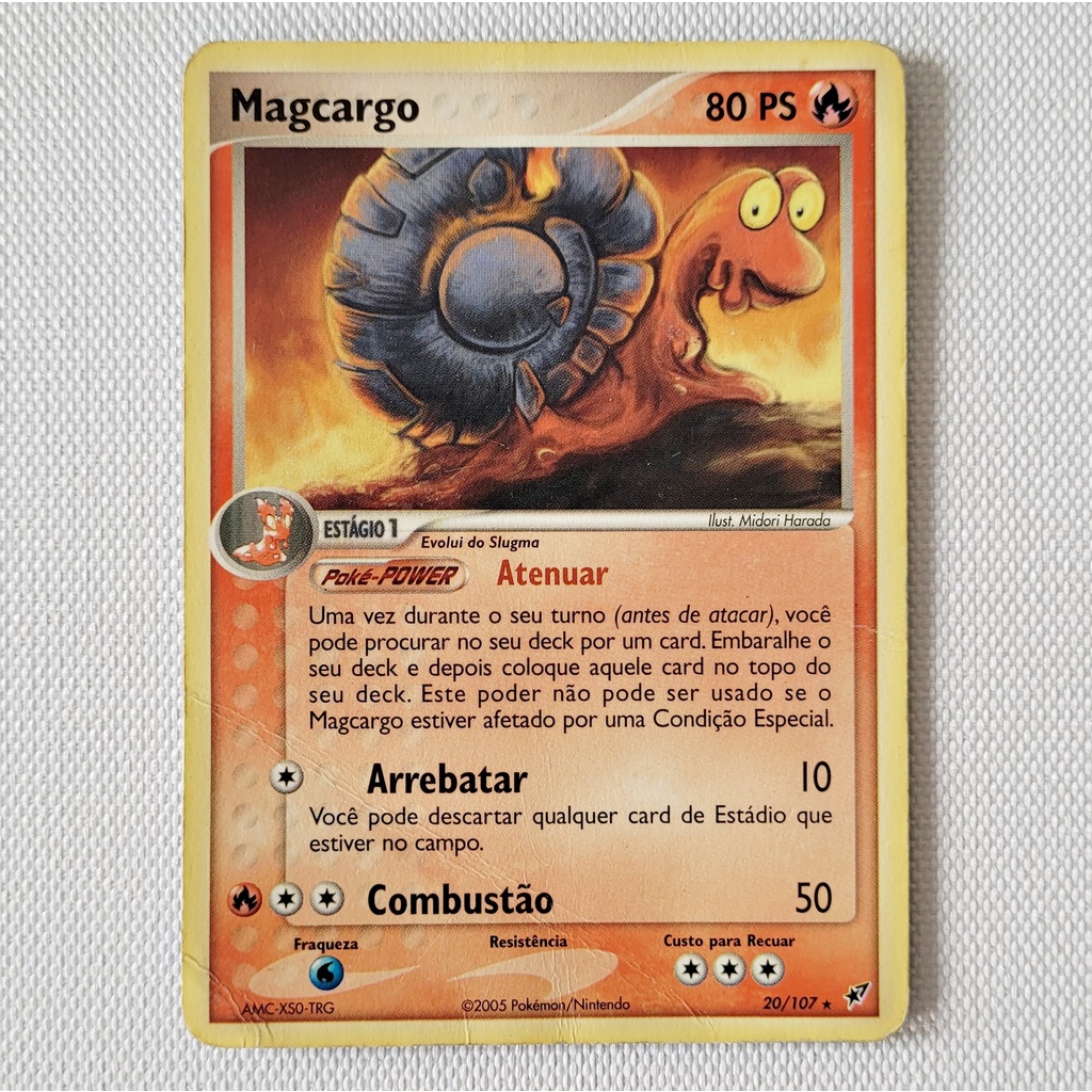 Carta Antiga Pokemon Magcargo 20/107 Rare Ex Deoxys Original Card ... Carta Antiga Pokemon Magcargo 20/107 Rare Ex Deoxys Original Card ...