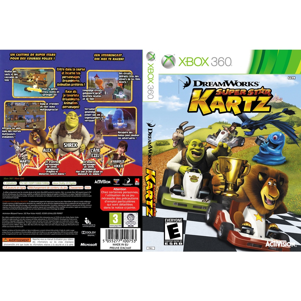 Dreamworks Super Star Karts P/ Xbox 360(JTAG/LT/LTU/RGH) | Shopee Brasil