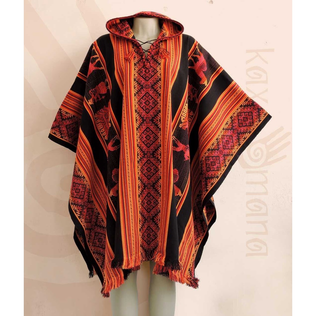 Poncho Andino Peru Lima Cusco Machu Picchu Hippie Unissex | Shopee Brasil