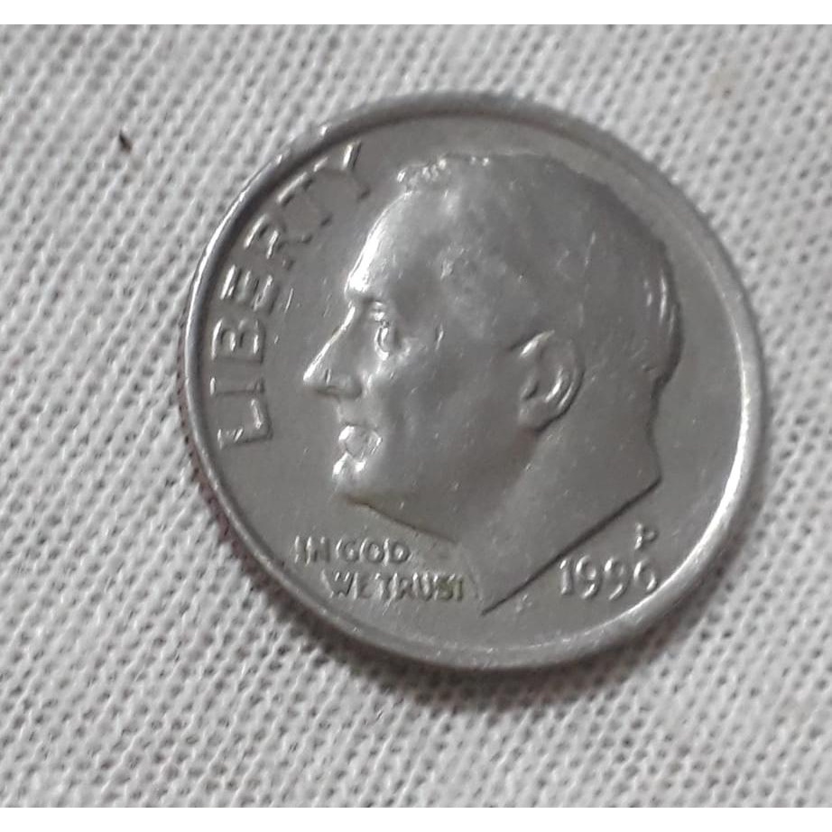 MOEDA ONE DIME - EUA- 1990 com a Letra P - raríssima | Shopee Brasil