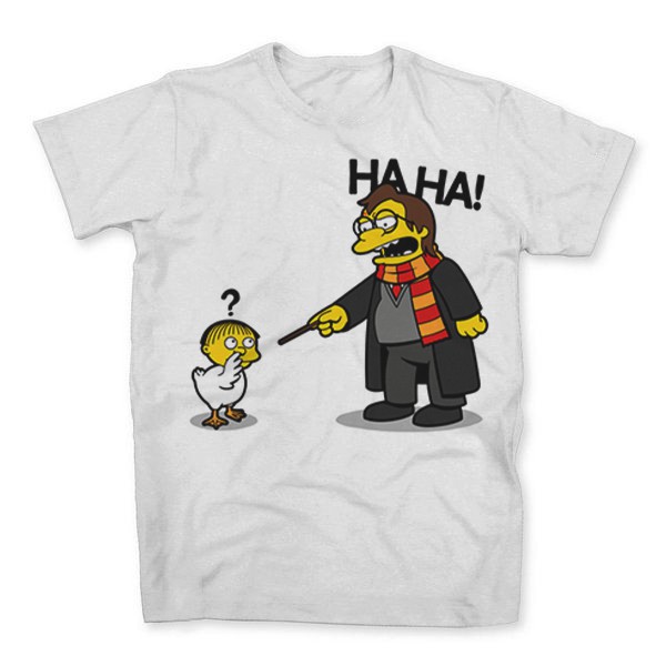 Camiseta Algodao Nelson Bart Homer Harry Potter Simpsons Engraçado ...
