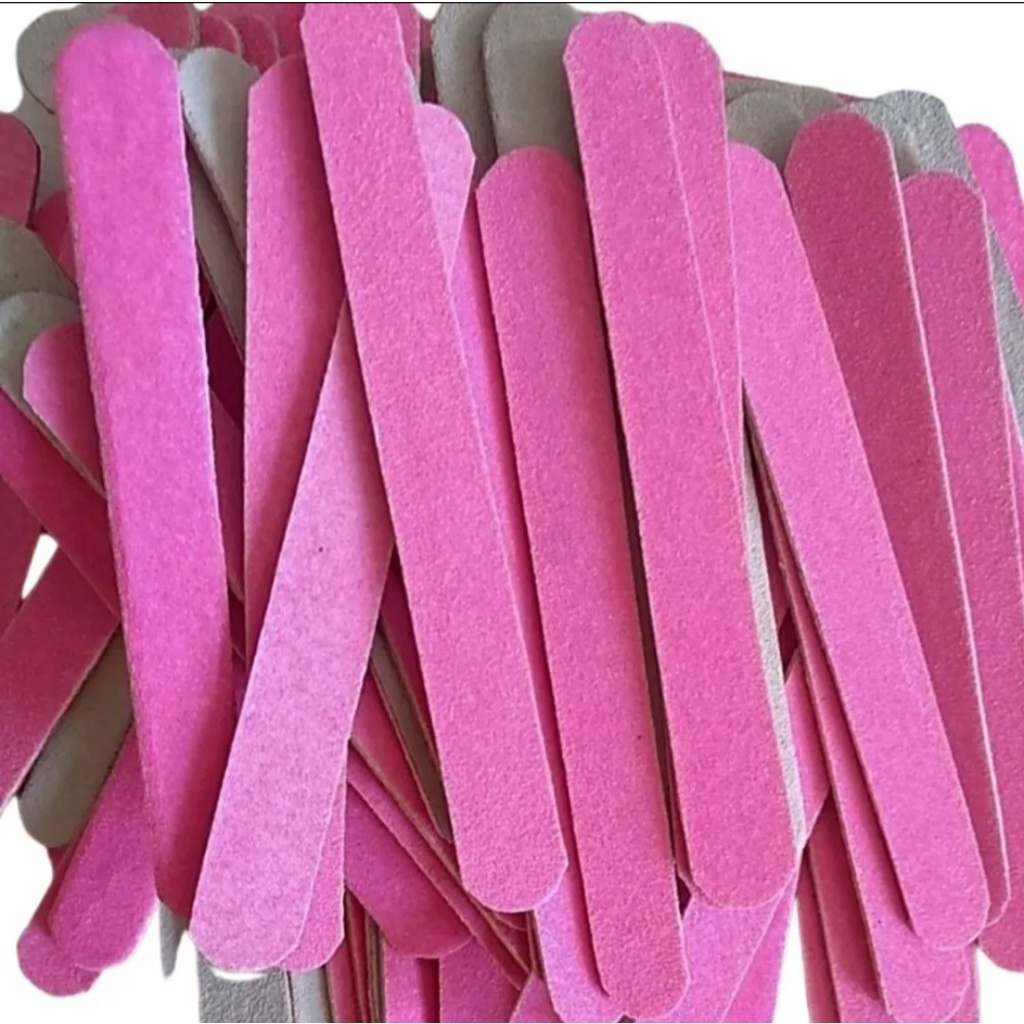 Mini Lixa de unha rosa pink 30 unidades 8Cm | Shopee Brasil