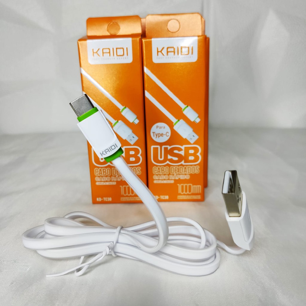 Cabo Carregador USB Kaidi TIPO C KD-TC30 1M | Shopee Brasil