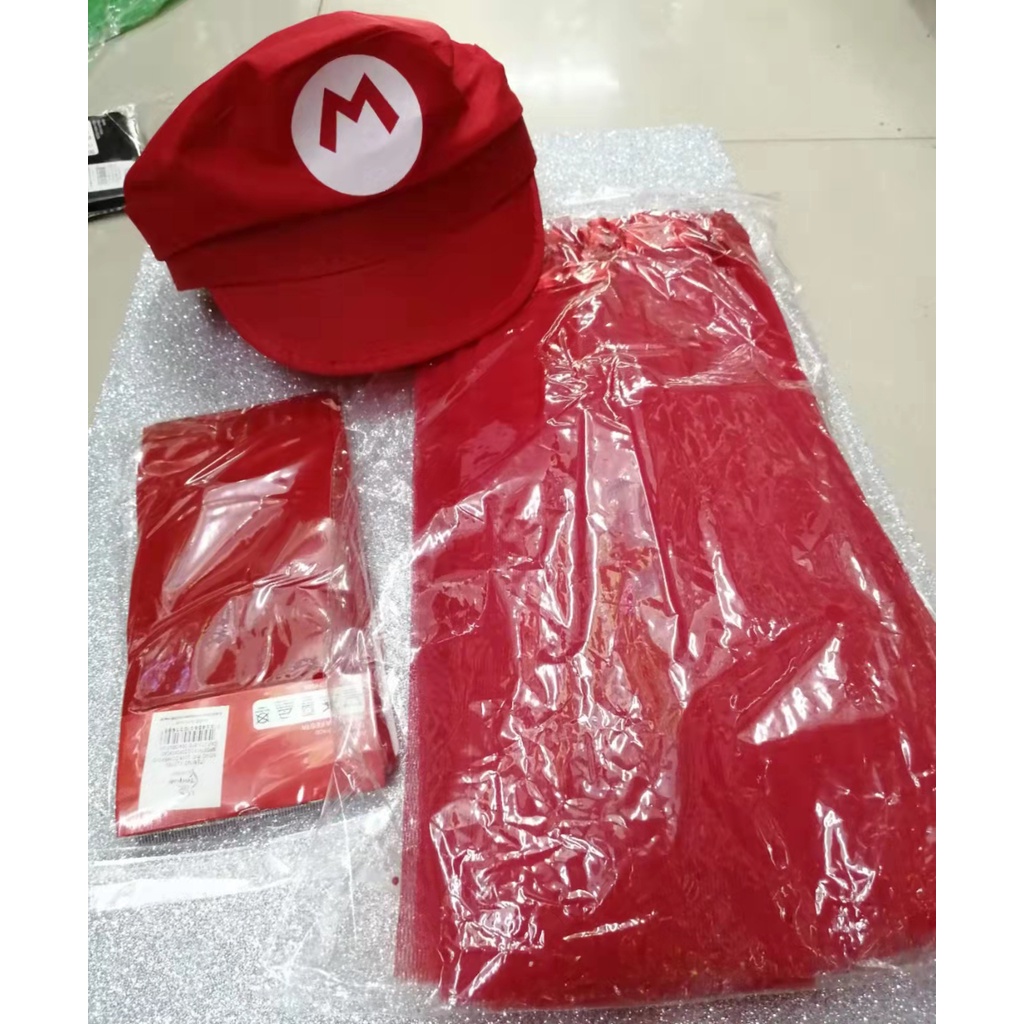 Mario E Luigu Chapeu +Saia Lisa 40Cm + Meia Lisa Para Festa E Carnaval ...