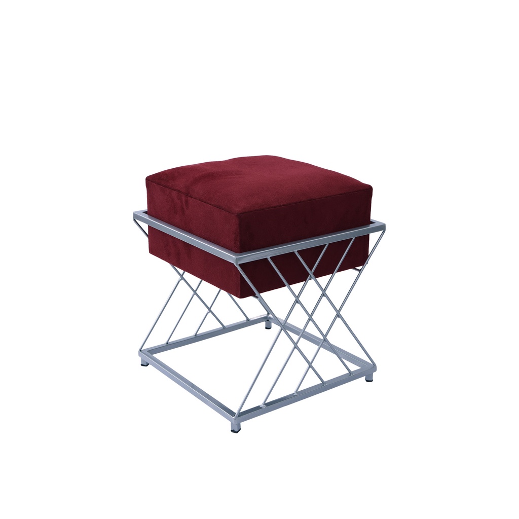 Puff de ferro para sentar ou Decorar, Quadrado, armação Prata | Shopee ...