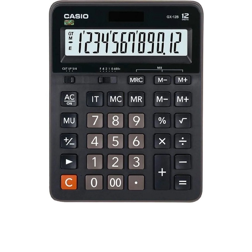 Calculadora Casio De Mesa Grande Gx-12b-bk 12 Digitos | Shopee Brasil