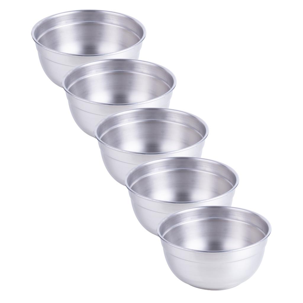 Kit 5 Tigelas Saladeira Bowl De Aluminio Polido 3,5 Lt | Shopee Brasil