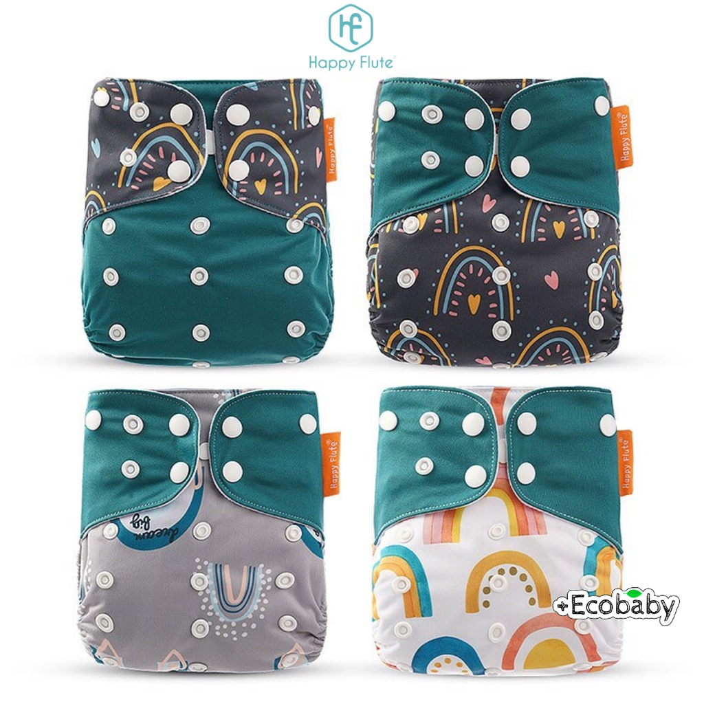 Fraldas Ecológicas Happy Flute Kit com 4 unidades Reutilizável (várias ...